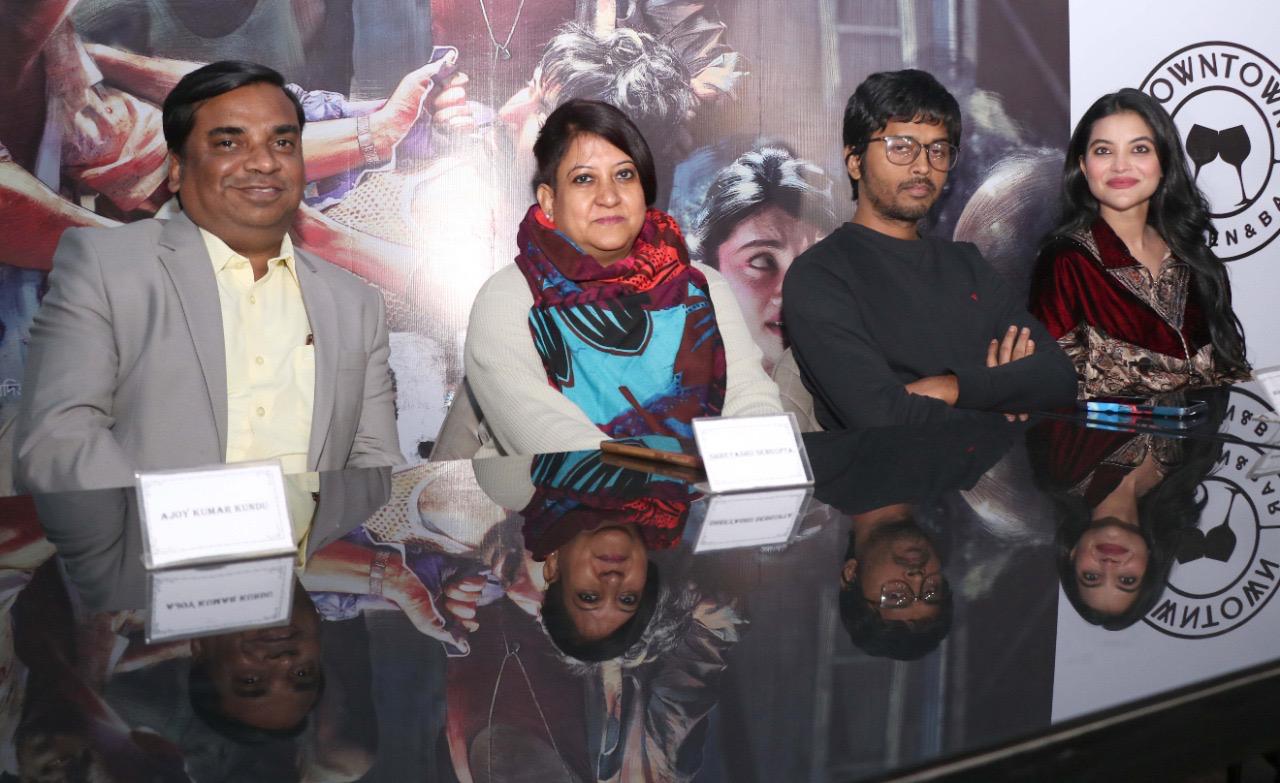 Nazifa Tushi and Mejbaur Rahman Sumon in Kolkata today to promote their Bangladeshi film Hawa ...