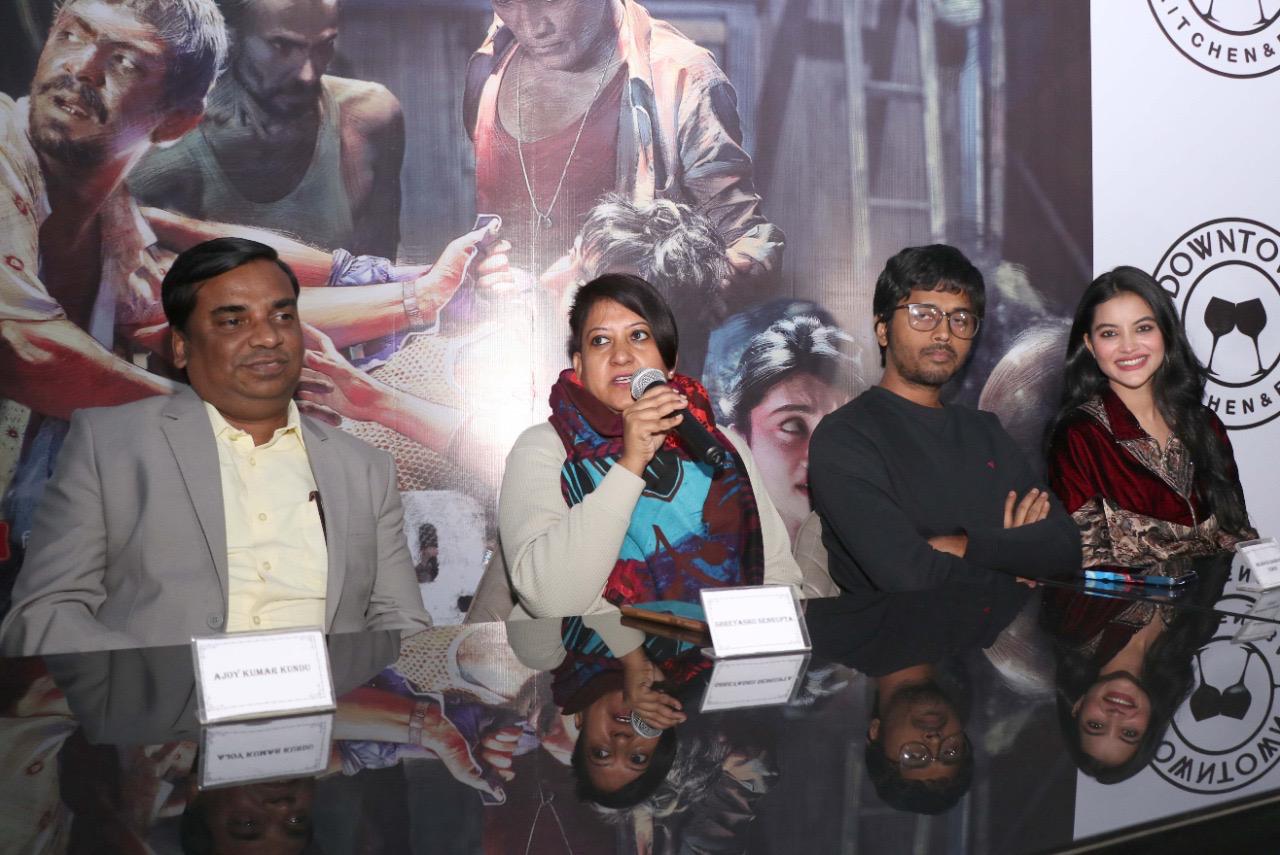 Nazifa Tushi and Mejbaur Rahman Sumon in Kolkata today to promote their Bangladeshi film Hawa ...